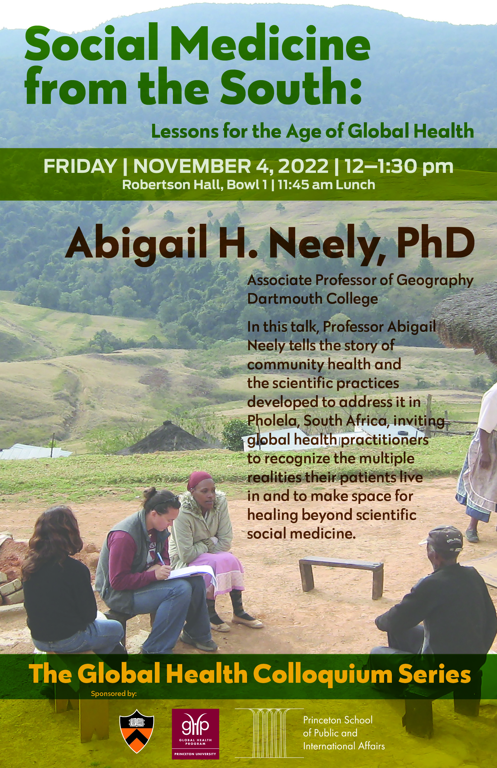 Global Health Colloquium - Social Medicine from the South: Lessons for the Age of Global Health ...